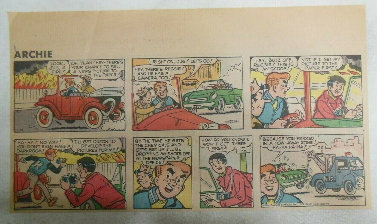 (24) Archie Sunday Pages by Dan DeCarlo from 1979 All Thirds Color ...