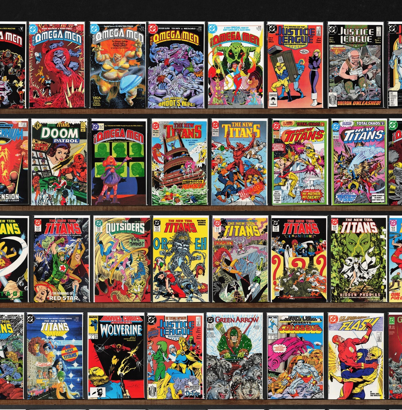 Huge Lot 150+ Comics with The Omega Men, Green Arrow, The New Titans ...