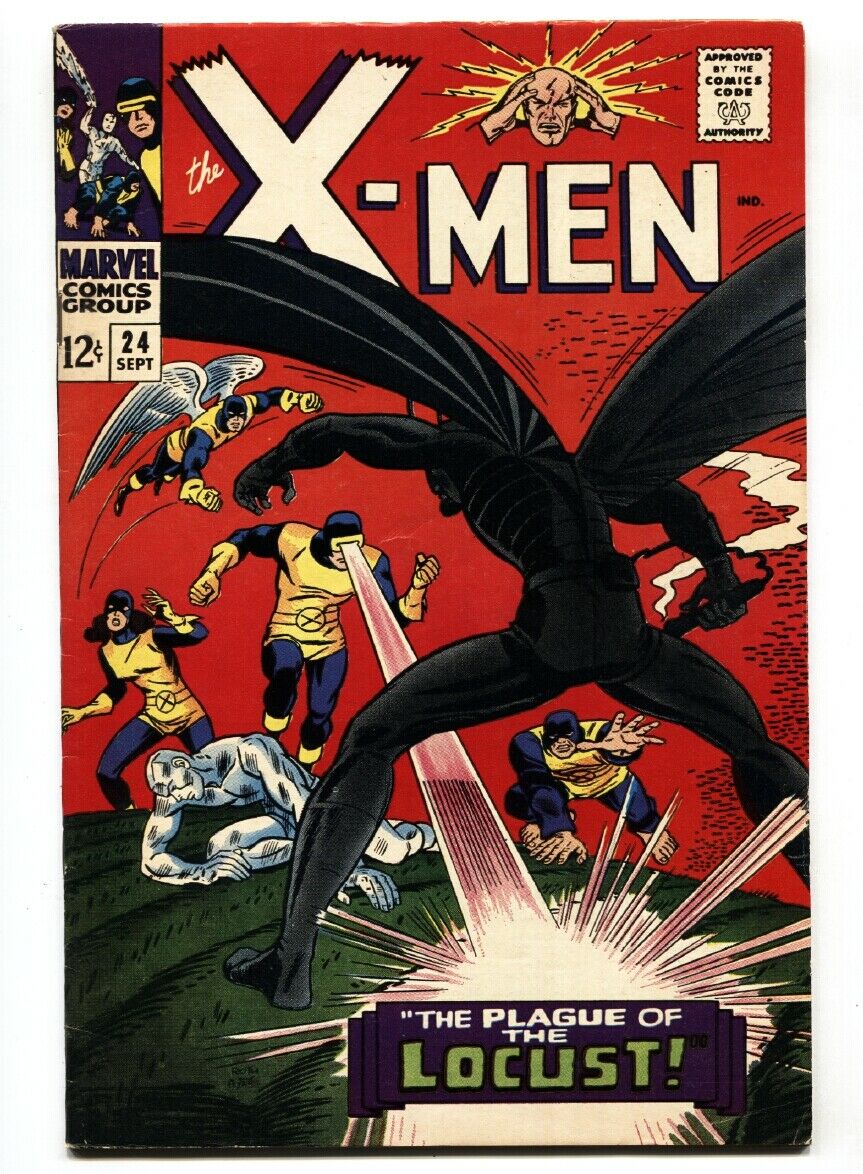 X-MEN #24 CYCLOPS-ANGEL-1966 MARVEL comic book silver-age VF | Comic ...