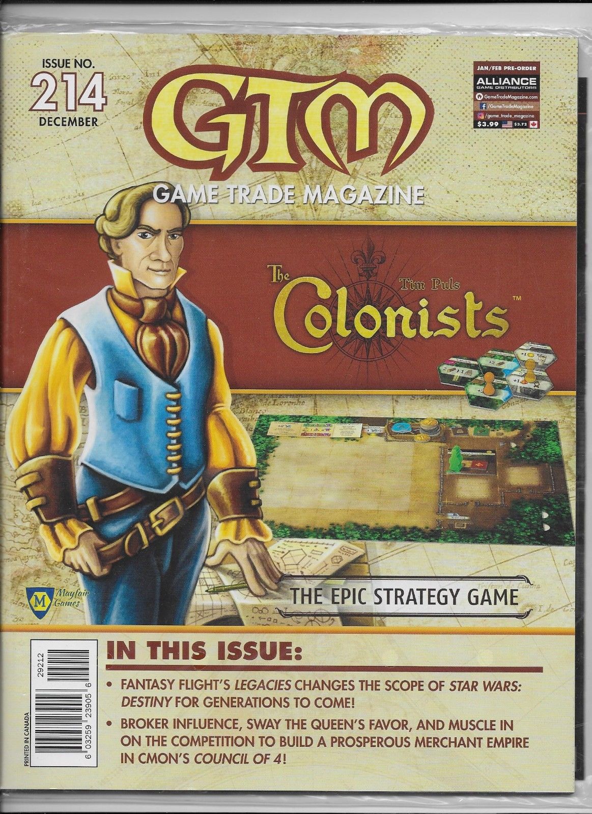 GTM Game Trade Magazine #214 - Colonists / DBZ Insert (2018) - New ...