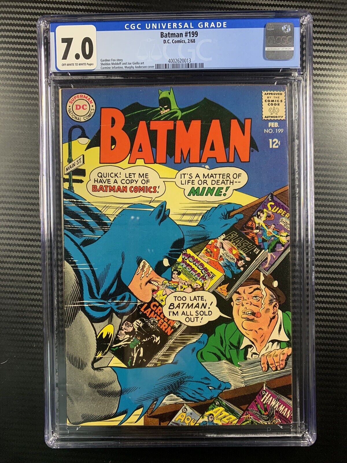 Batman #199 CGC 7.0 Carmine Infantino Cover Gardner Fox Story | Comic ...