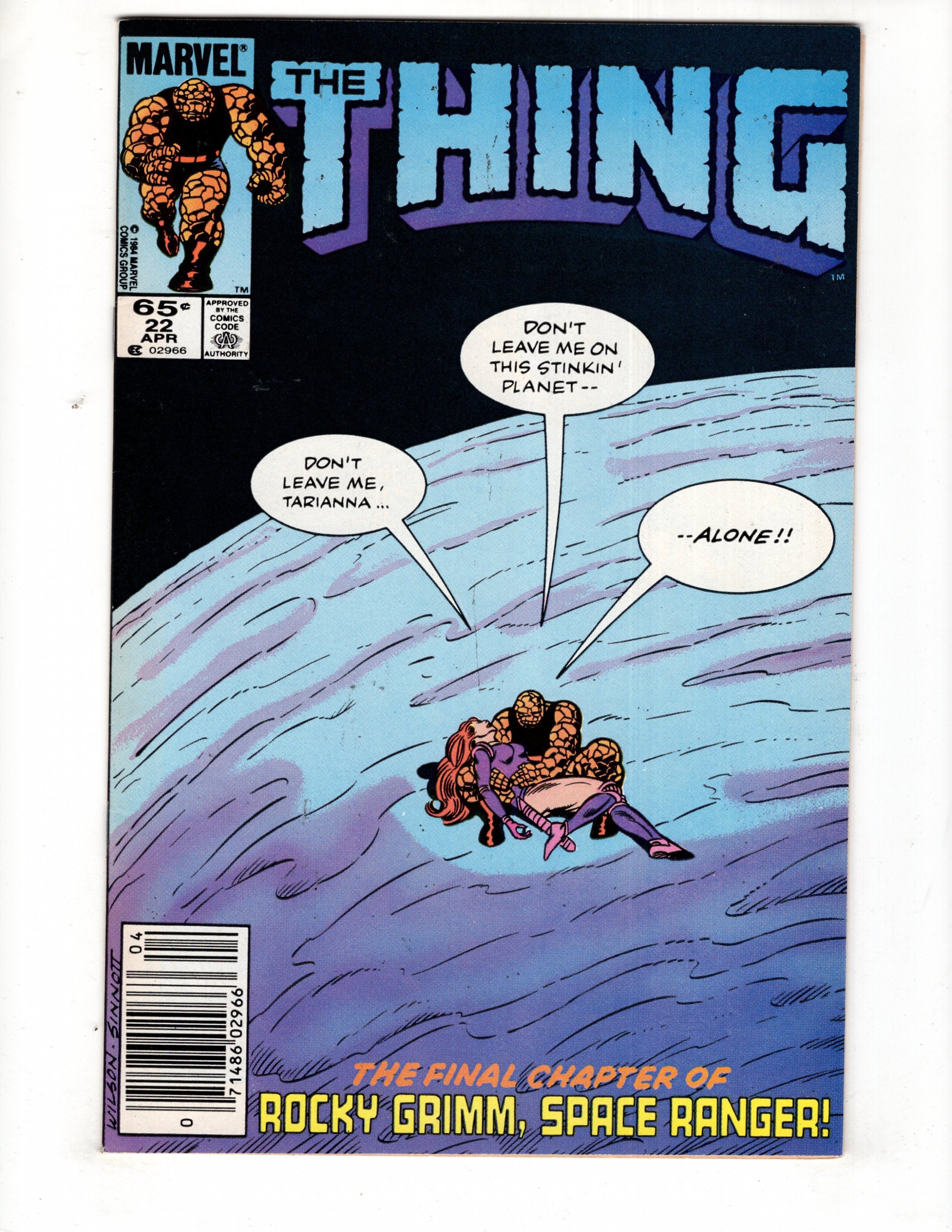 The Thing #22 (1985) Rocky Grimm, Space Ranger / Id#254-B | Comic Books ...