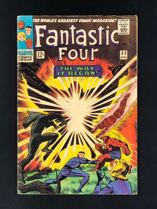 Fantastic Four #53 (1966) VG+ 1st Klaw, 2nd Black Panther, 1st T'Chaka ...