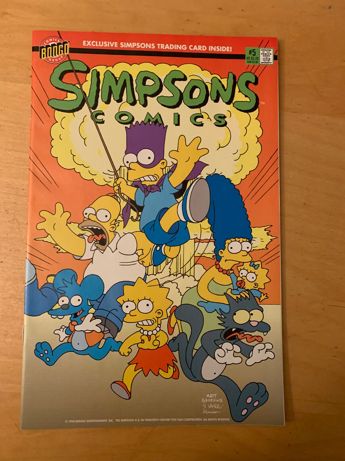 Simpsons Comics 1 2 4 5 6 and Stories 1 Polybagged Poster Card Attached ...
