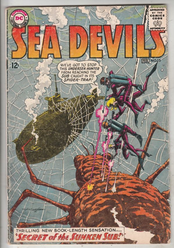 Sea Devils #15 (Feb-64) FN Mid-Grade Sea Devils (Dane Dorrence, Biff ...