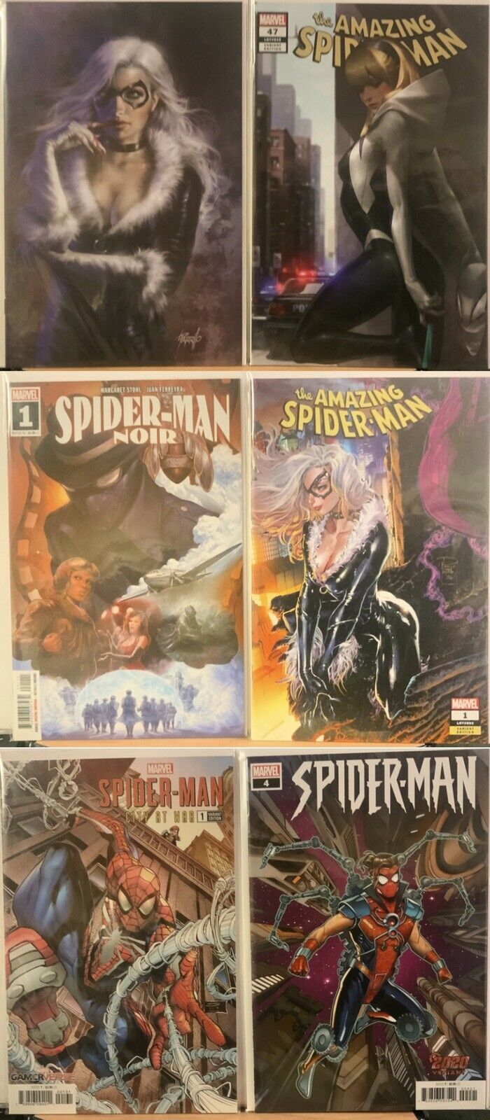 Spider-man 6 Random Comics Lot (Lot #032) VFN/NM Black Cat Spider-Gwen ...
