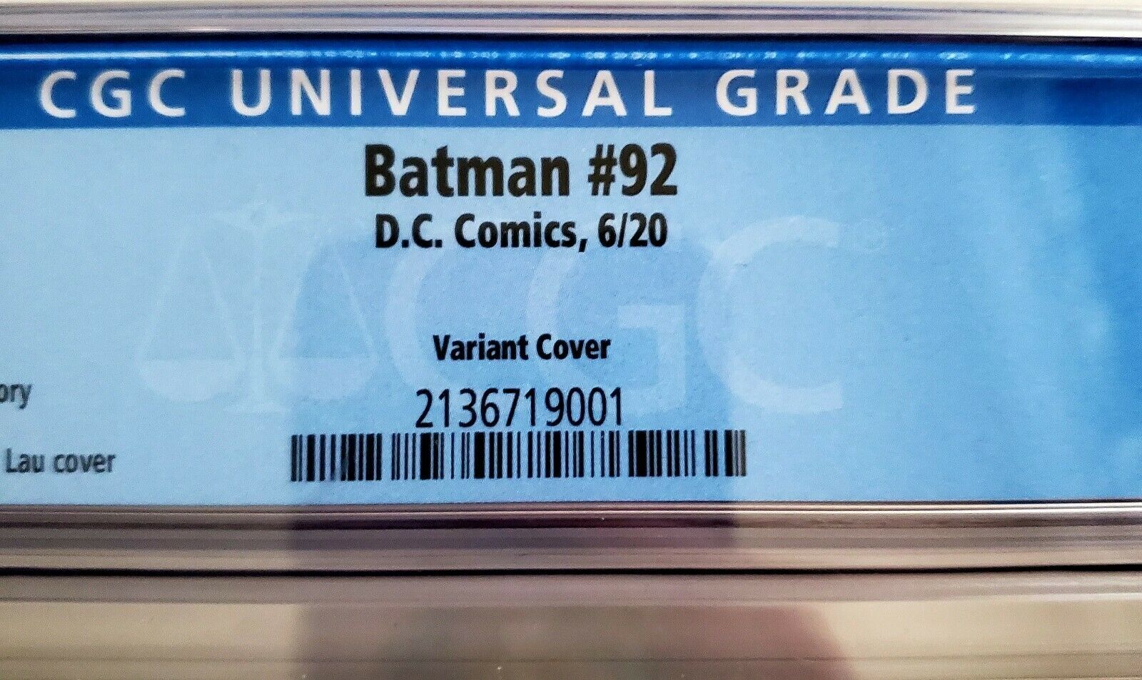 Batman 92 CGC 9.8 2020 "Artgerm" Lau Variant MINT, 1st Punchline Cover ...