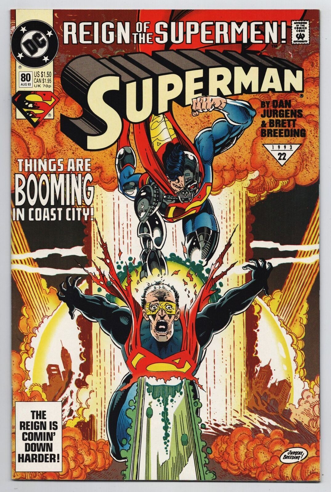 Superman #80 Reign Of The Supermen (DC, 1993) NM | Comic Books - Modern ...