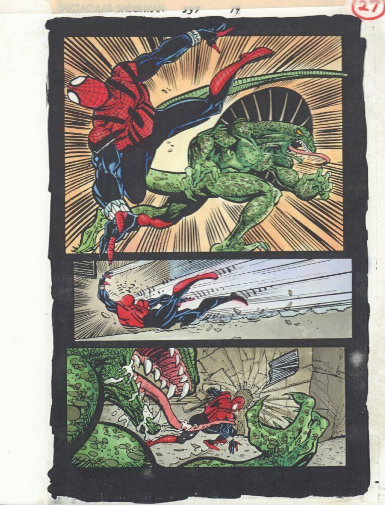 Spectacular Spider-Man #237 p.27 Color Guide Art - vs Lizard by John ...