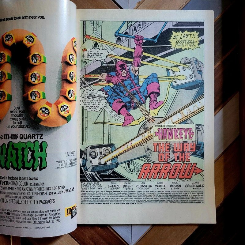 Solo Avengers: Hawkeye #1 & 2 (1987) Set of 2, Trick Shot Mockingbird ...