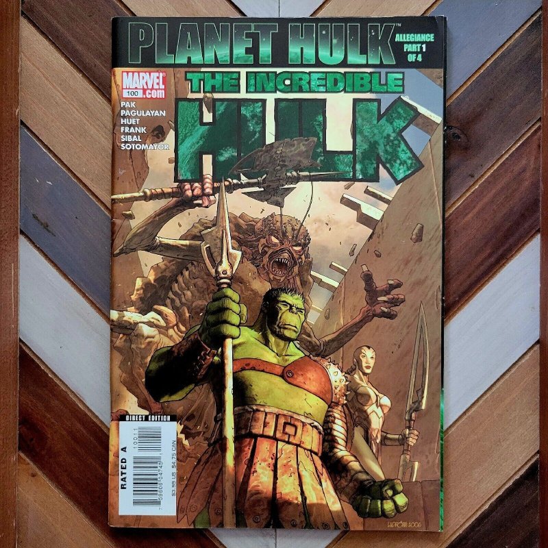 Incredible Hulk #100 VF (Marvel 2007) Planet Hulk Allegiance Part 1 ...
