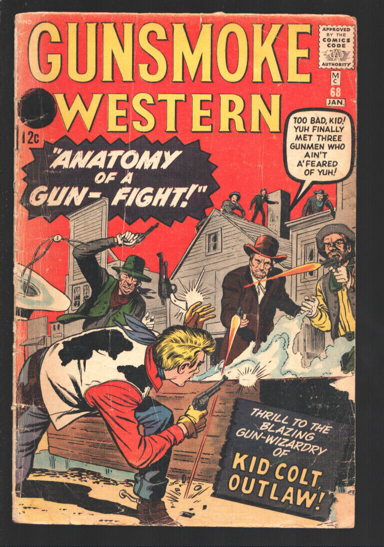 Gunsmoke Western #68 1962-Jack Kirby cover and story art. Don Heck art ...