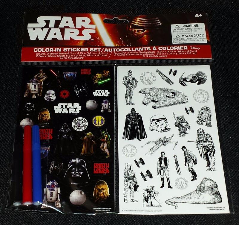 Star Wars Color-In Sticker Set with Mini Markers - New! | Comic Books ...