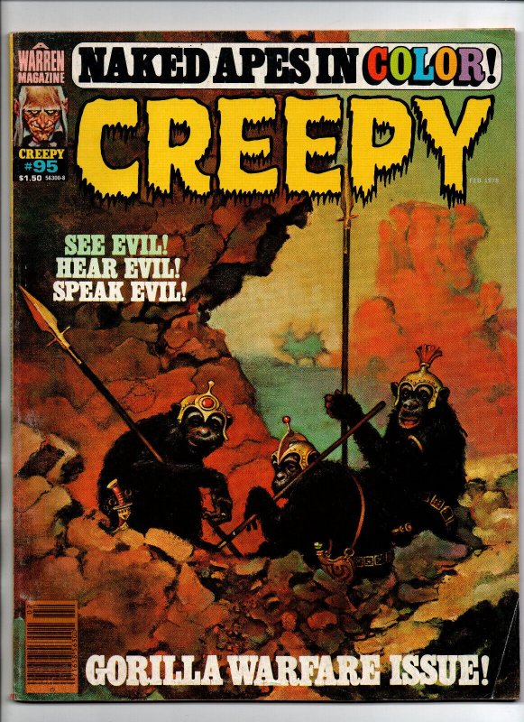 Creepy #95 - Bruce Jones -Gorilla Warfare- Horror Magazine - Warren ...