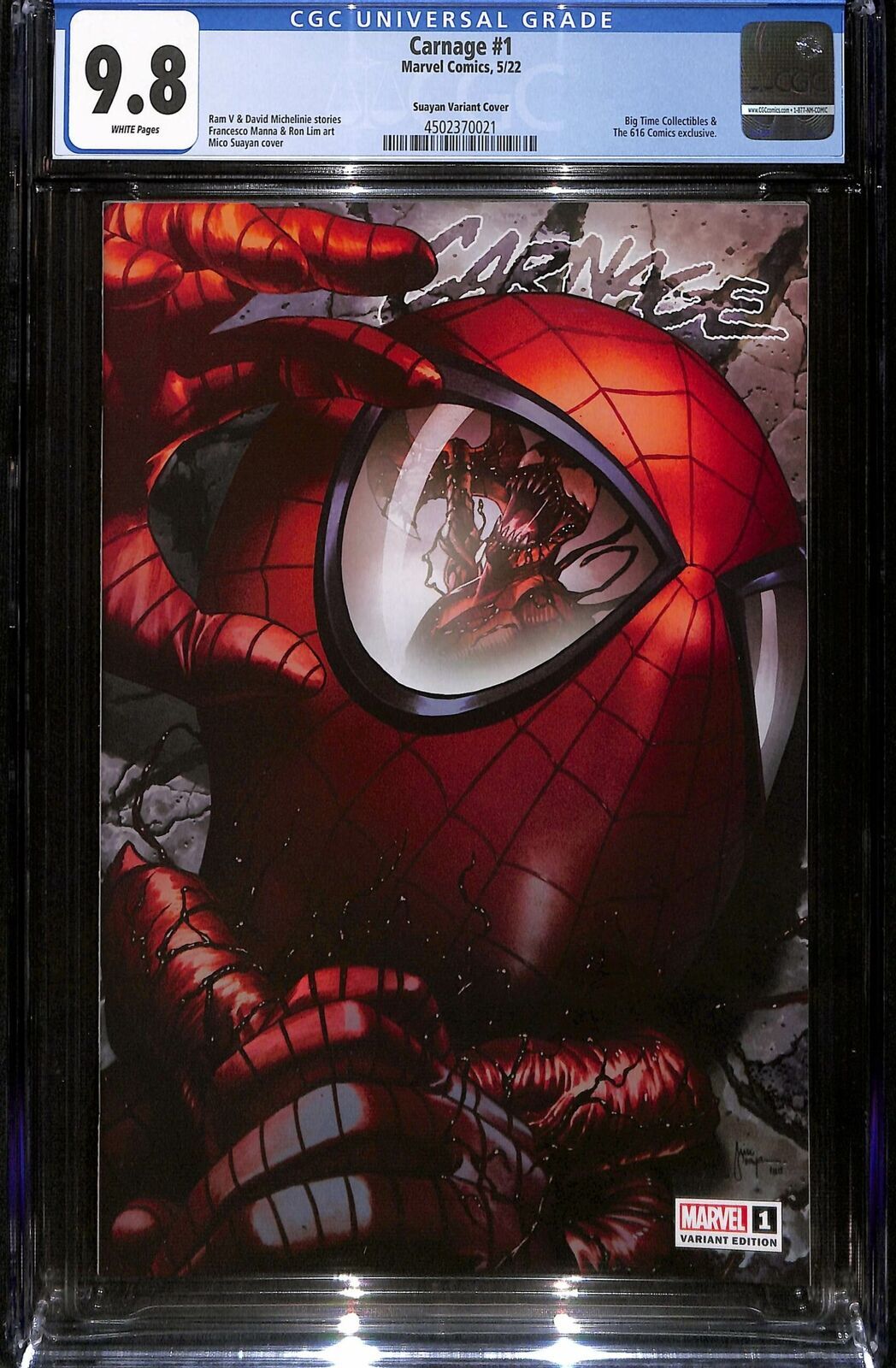 Carnage #1 (Marvel, 2022) CGC 9.8 Suayan Variant Cover | Comic Books ...