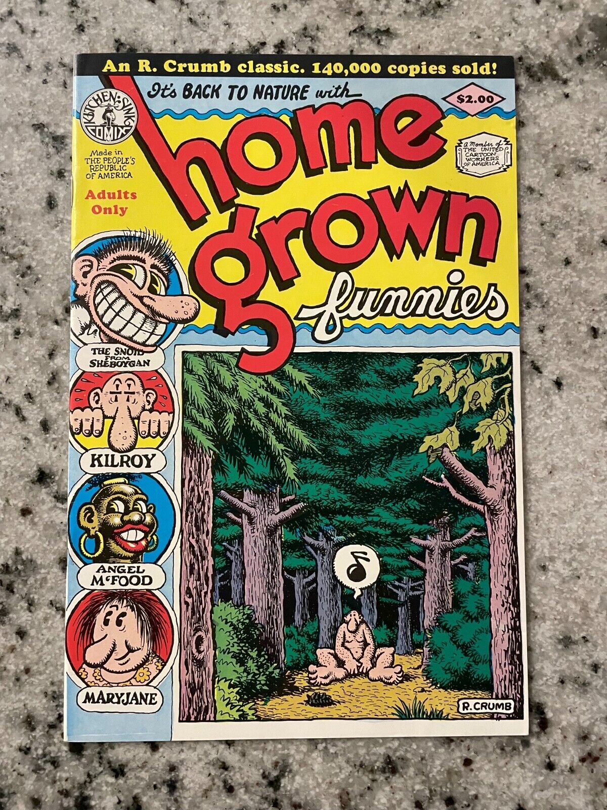 Home Grown Funnies # 1 NM Kitchen Sink Comix Comic Book Robert Crumb ...