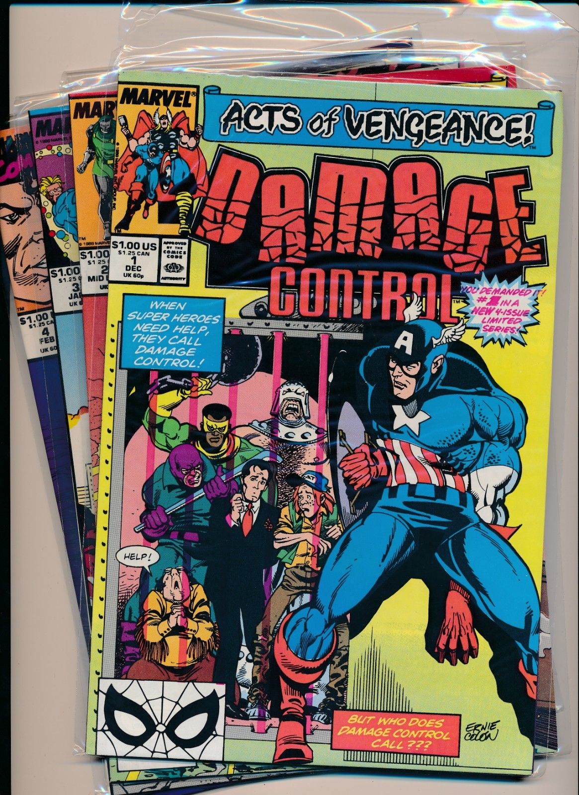 Marvel Complete Series Act of Vengeance DAMAGE CONTROL Vol 2-#1-4 VF/NM ...