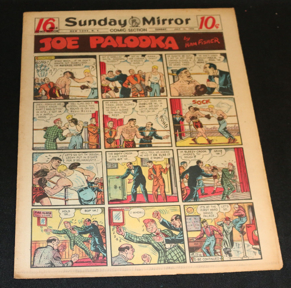 1950 Sunday Mirror Weekly Comic Section July 16th (VF) Superman Flying ...