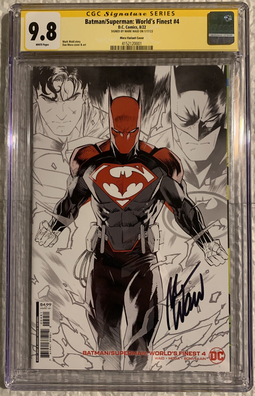 1ST SUPER-BAT Batman Superman World's Finest #4 SIGNED Mora Variant CGC ...