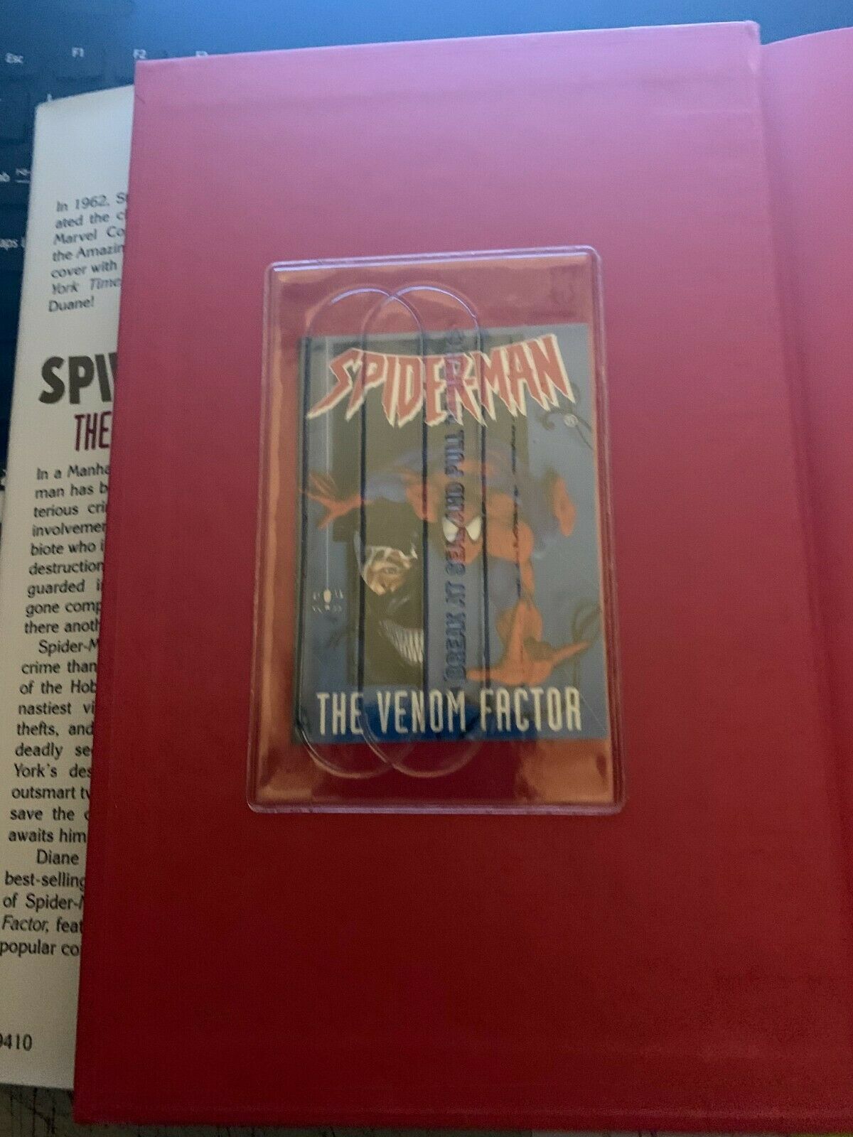 1994 SPIDER-MAN Venom Factor Diane Duane HC/DJ VF-/FN- w/ Card 1st ...