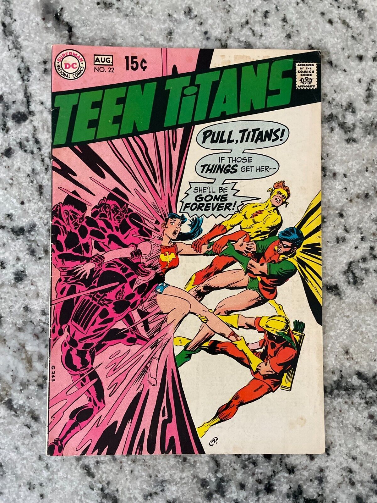 Teen Titans # 22 FN DC Silver Age Comic Book Robin Flash Aqualad Wonder ...