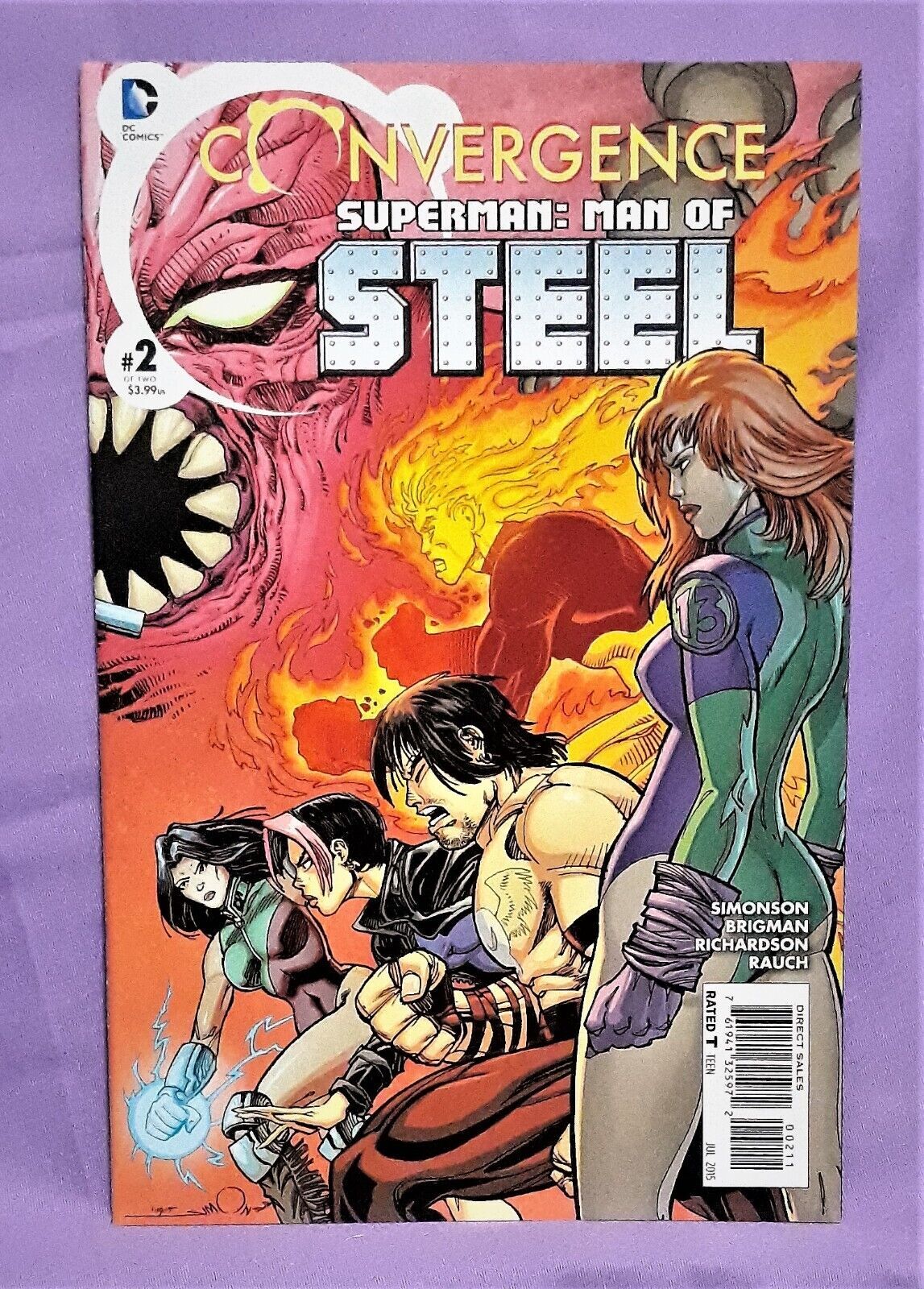 DC Convergence SUPERMAN MAN OF STEEL #1 - 2 Connecting Covers DC Comics ...