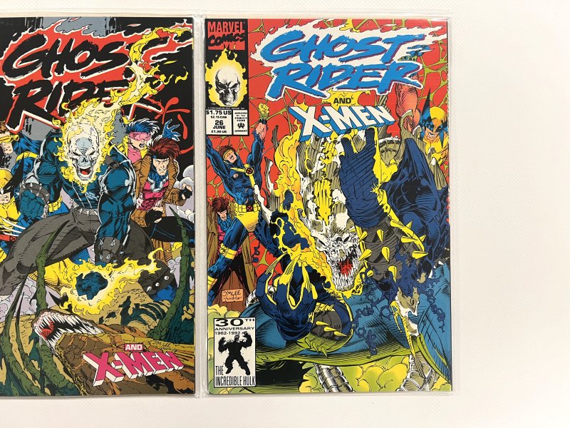 2 Ghost Rider & X-Men Marvel Comic Books #26 27 Spiderman Thor Avengers ...