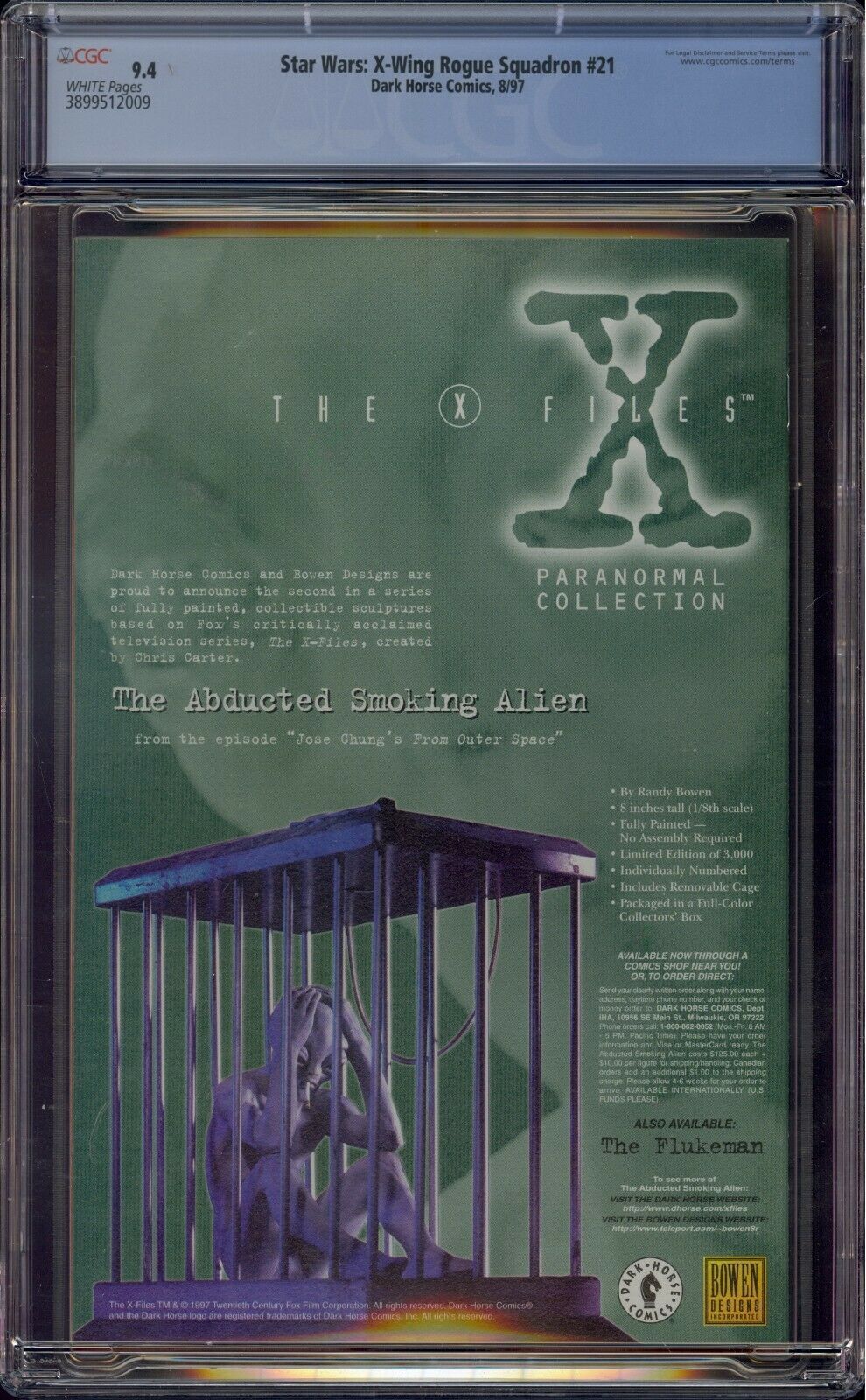 Star Wars X-Wing Rogue Squadron #21 CGC 9.4 1st Baron Soontir FEL ...