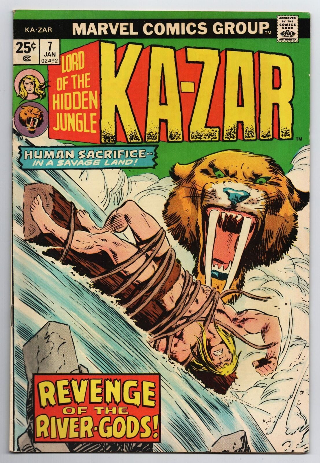 Ka-Zar #7 Revenge of the River Gods (Marvel, 1975) FN | Comic Books ...