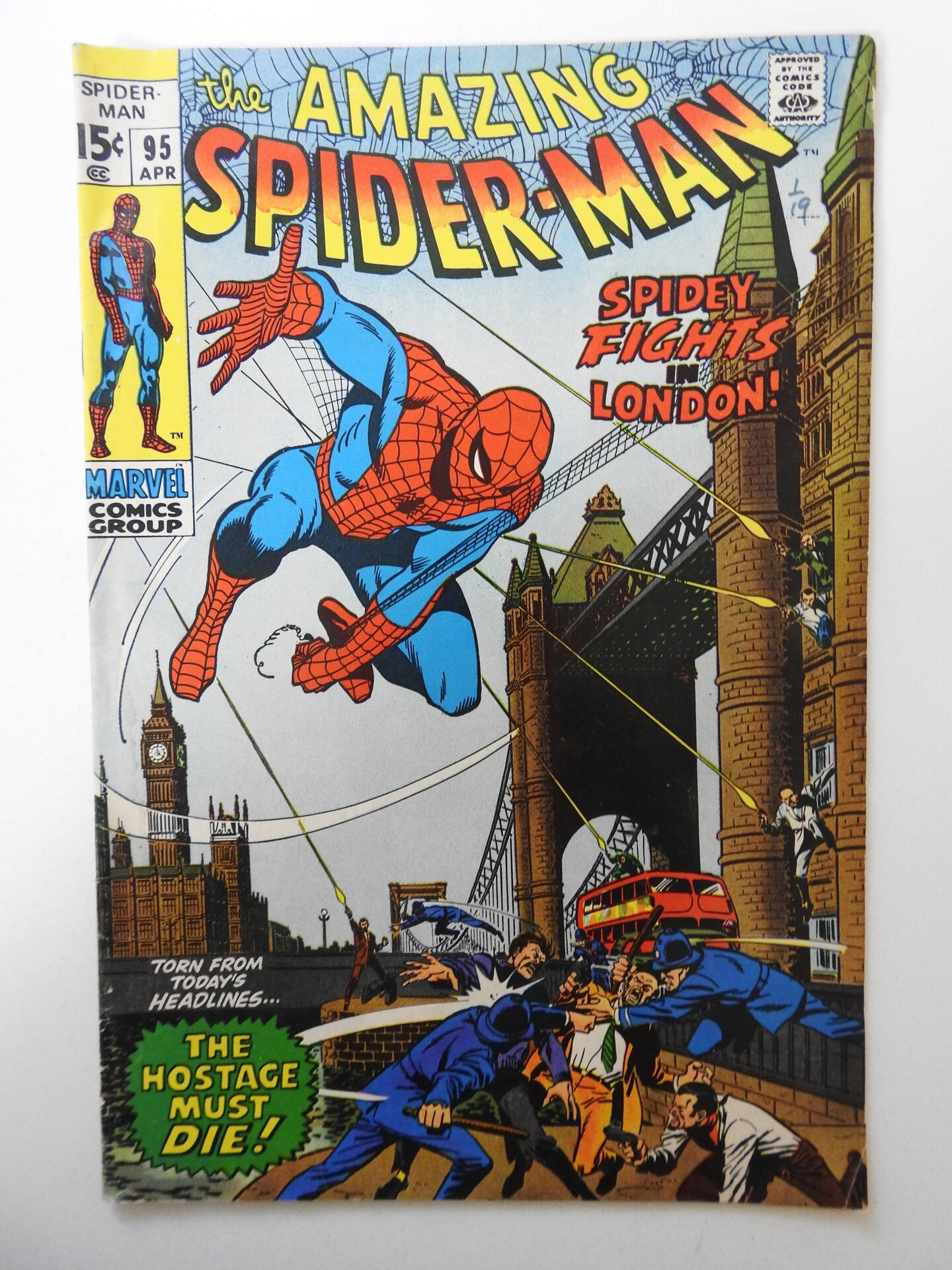 The Amazing Spider-Man #95 (1971) GD/VG! Bottom staple rusty, Moisture ...