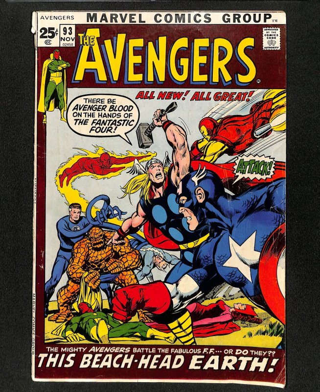Avengers #93 Neal Adams Cover and Art Kree-Skrull War! | Full Runs ...