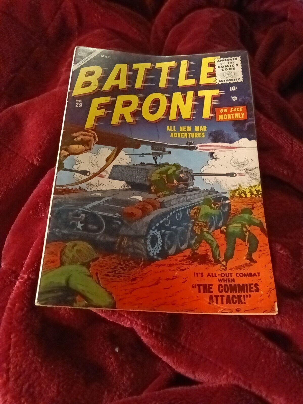 BATTLEFRONT #29 Atlas Pre-Marvel don heck War comic 1955 golden age ...