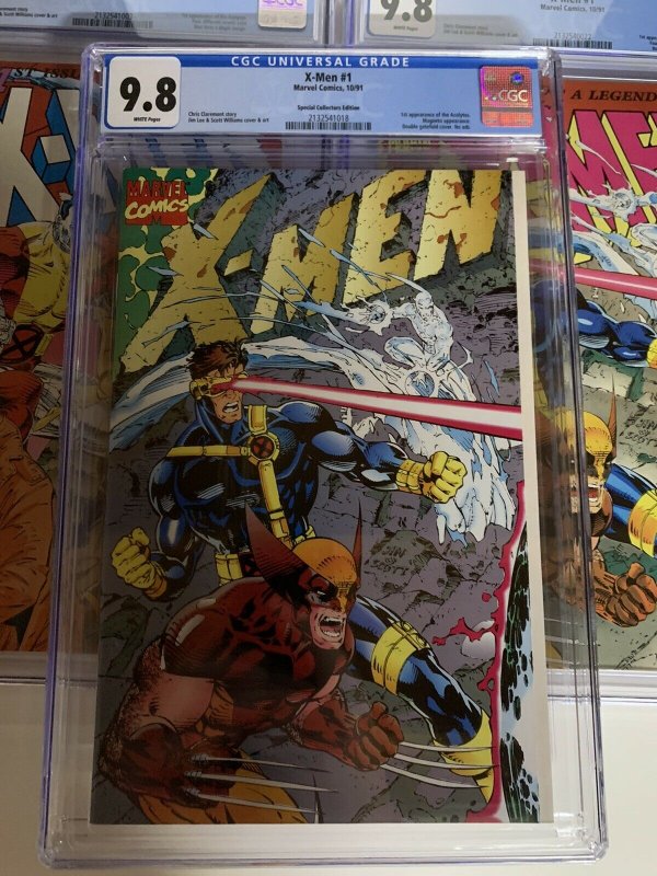 X-men 1 Cgc 9.8 Complete Set All 4 Covers Connect + Collectors Edition ...