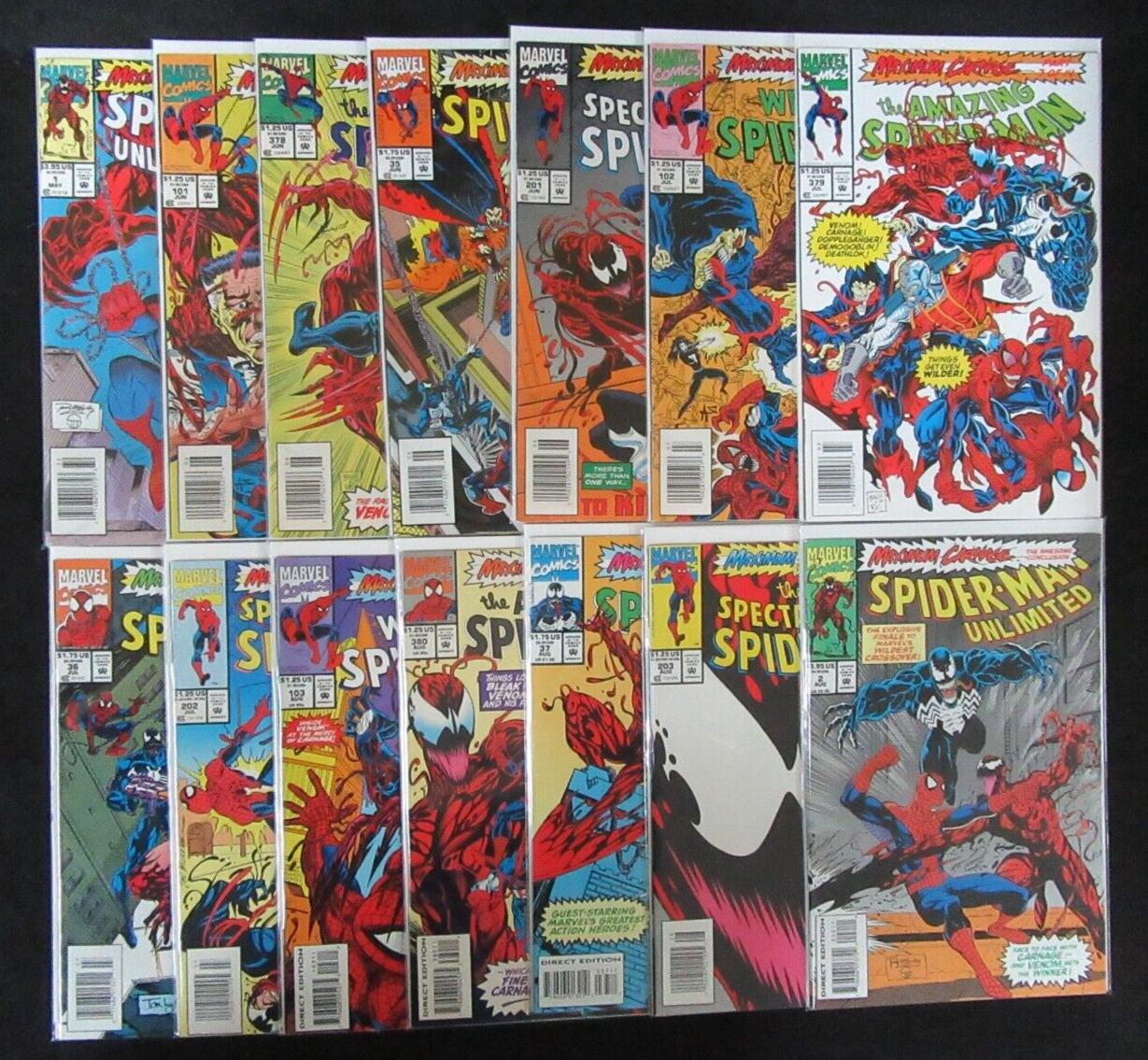 Maximum Carnage Complete 1-14 Spider-Man Venom Unlimited Amazing Marvel ...
