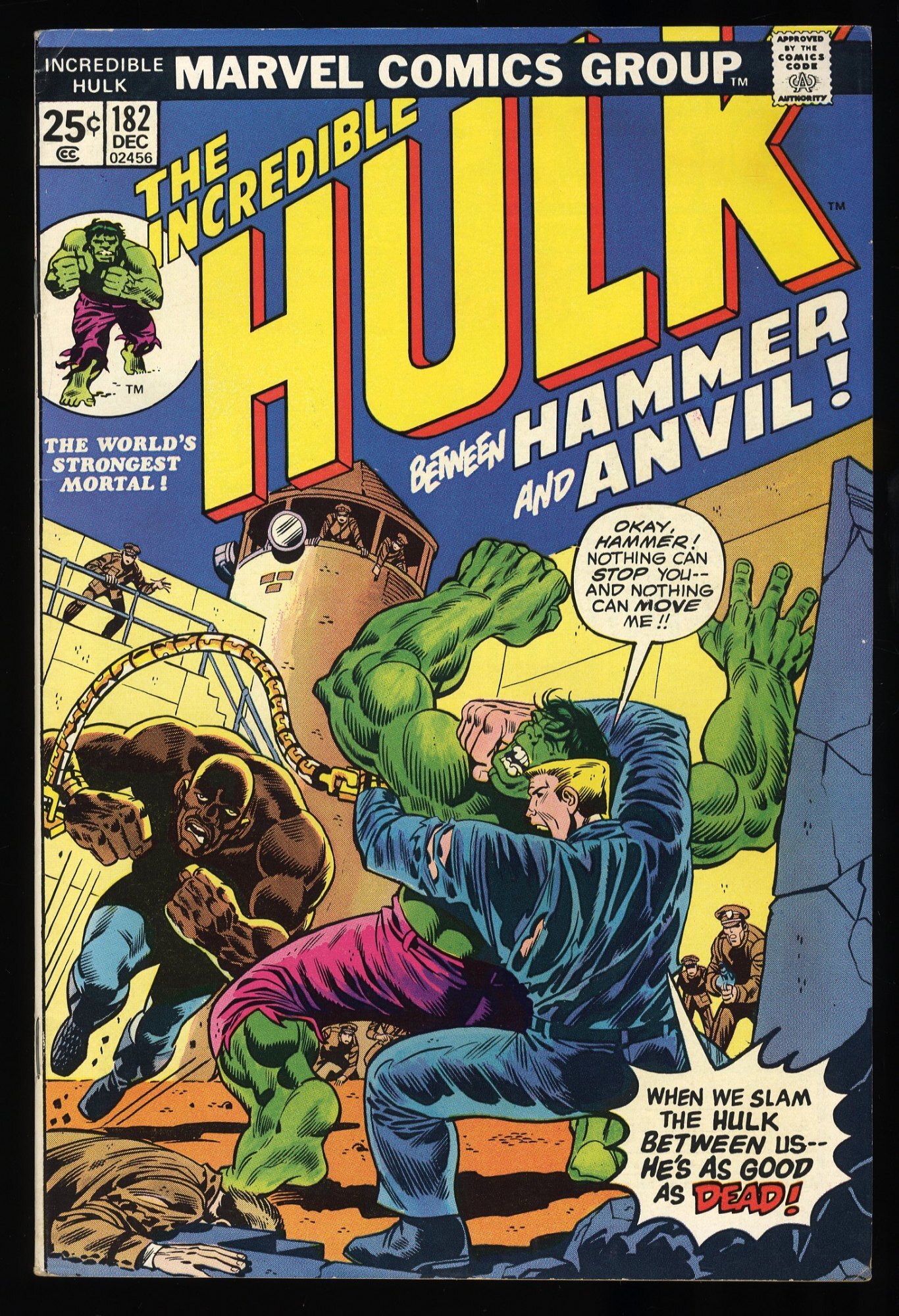 Incredible Hulk #182 VF- 7.5 2nd Wolverine First Appearance Hammer ...
