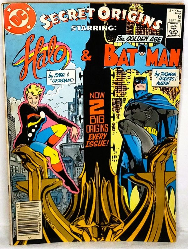 Secret Origins #6 Newsstand the Golden Age Batman and Halo (DC 1986 ...