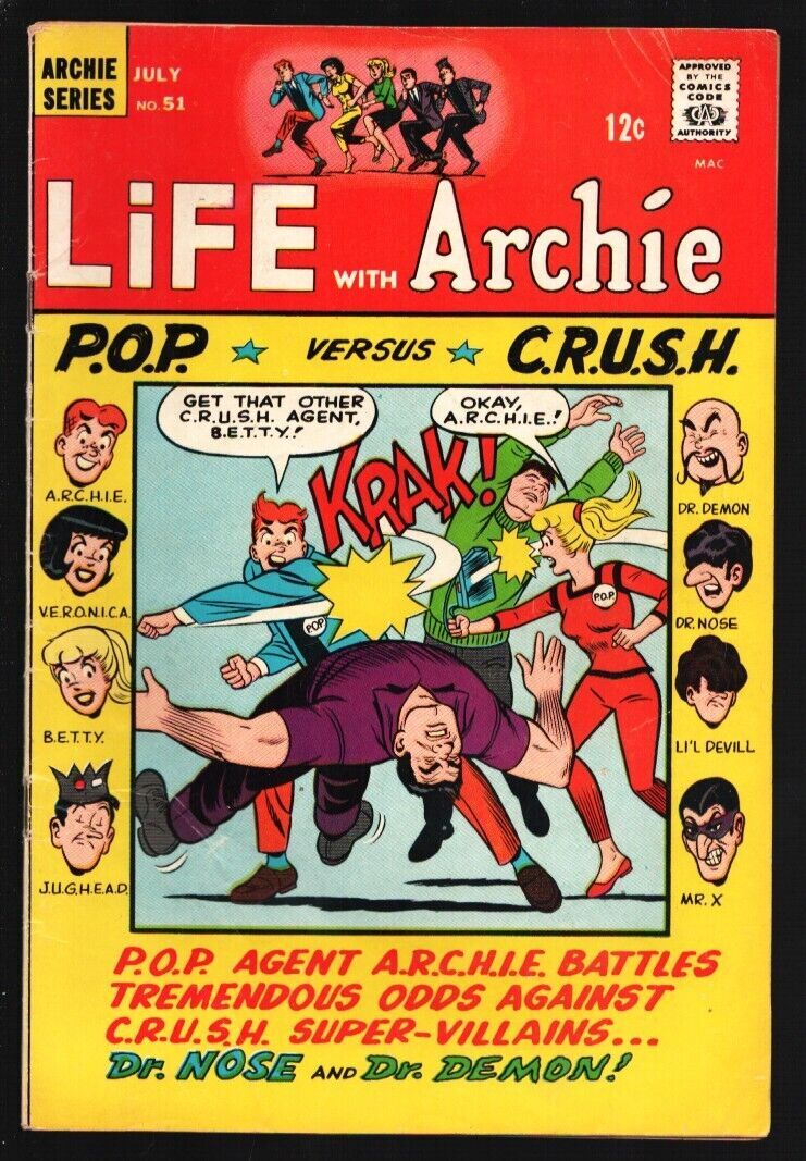 Life With Archie #51 1966-Betty & Veronica appear-Man From Riverdale vs ...