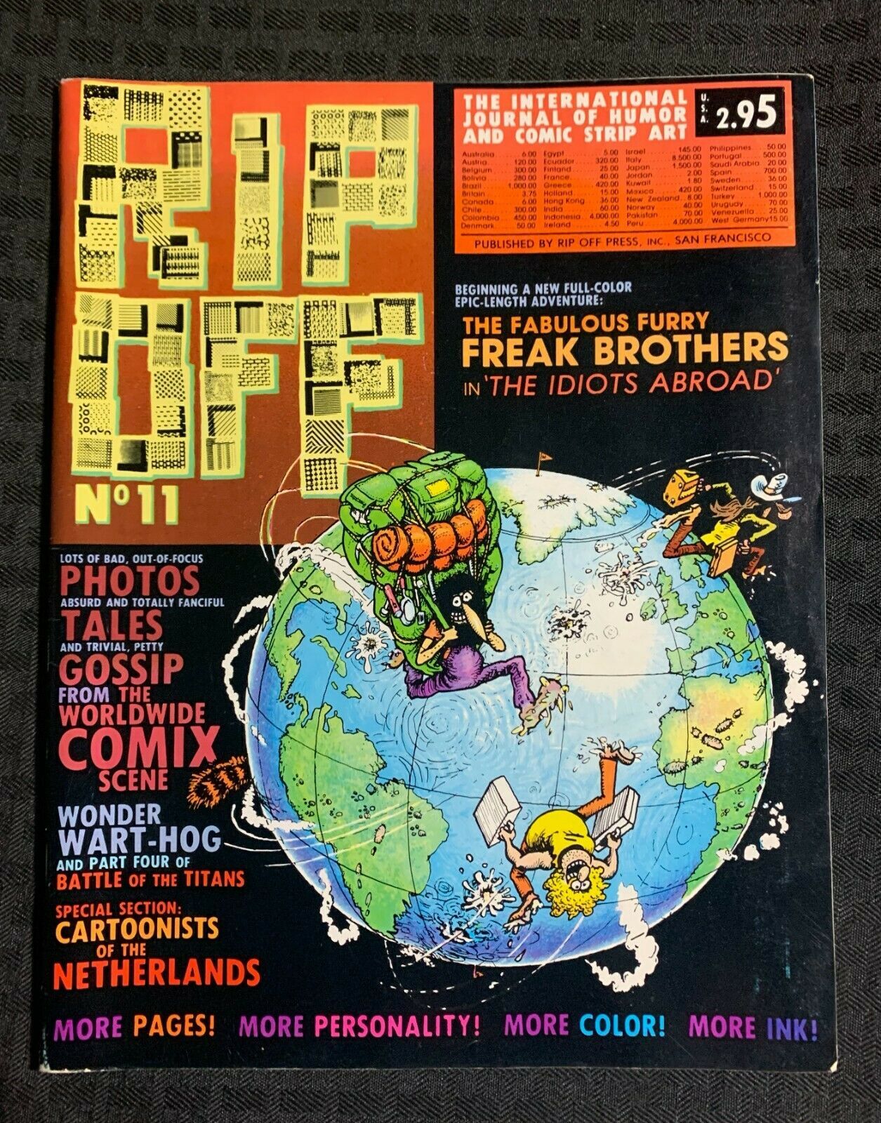 1982 RIP OFF Magazine #11 VG- 3.5 Freak Brothers in Idiots Abroad ...