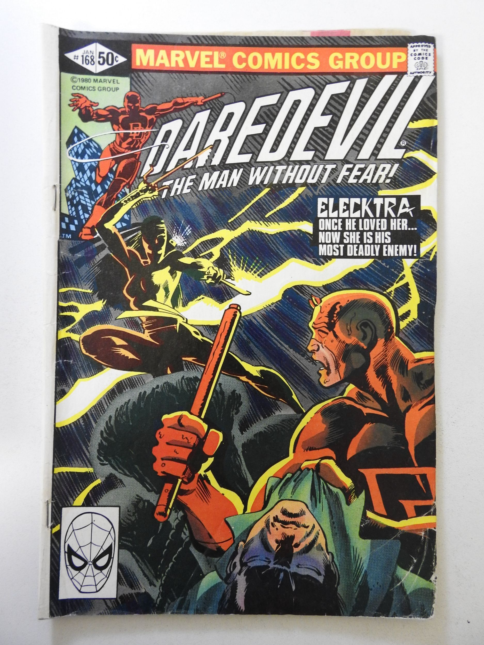 Daredevil #168 (1981) GD Condition moisture damage, heavy mold | Comic ...