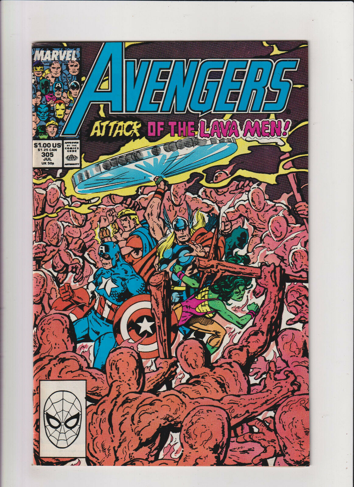 Avengers #305 VF+ 8.5 Marvel Comics 1989 John Byrne,She-Hulk,Captain ...