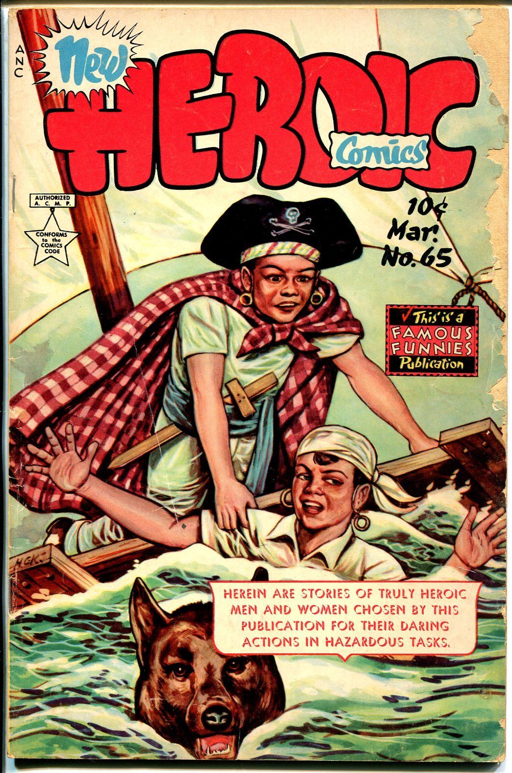 Heroic #65 1951-Frazetta-Williamson-George Evans-African-American hero ...