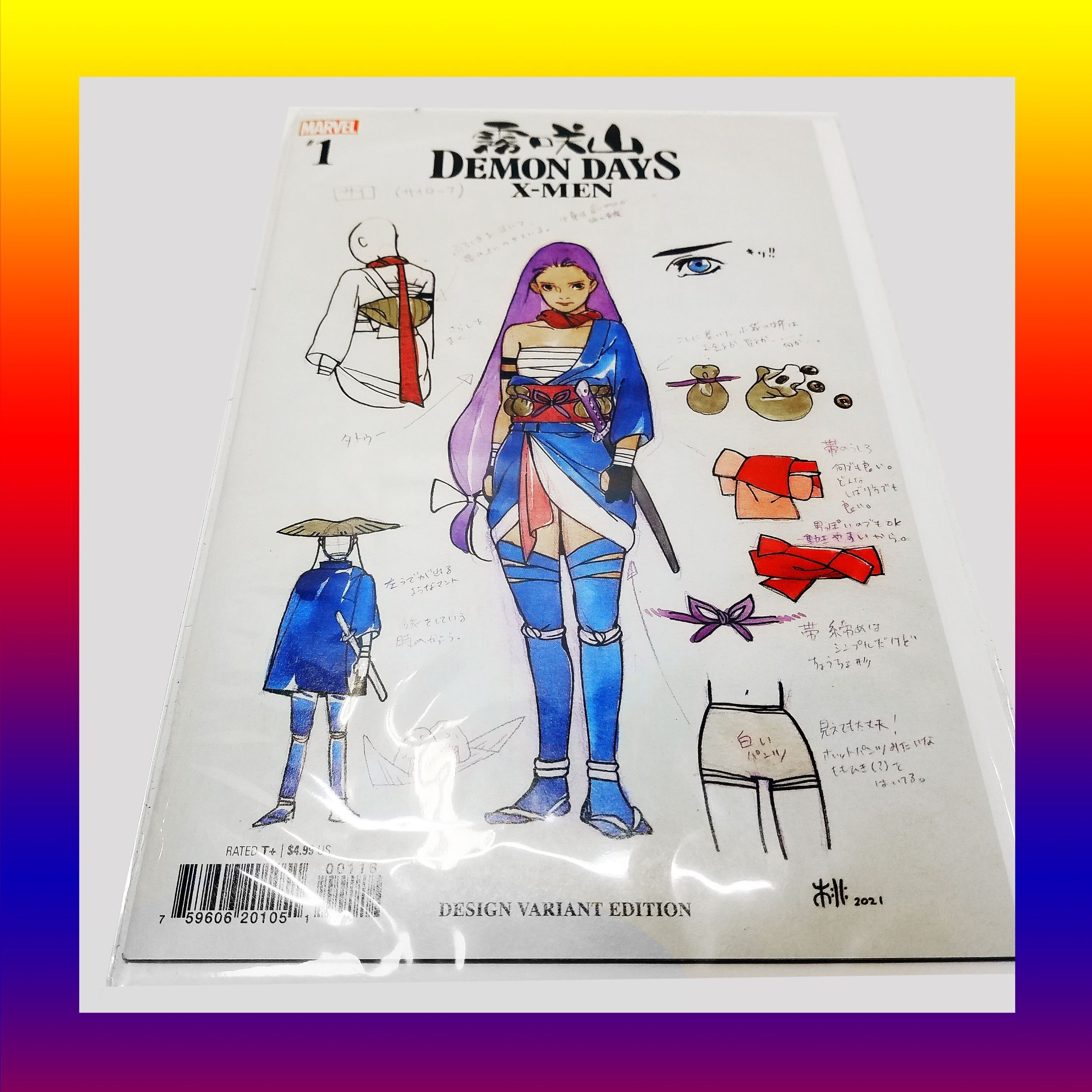 Demon Days X-Men 1 Psylocke 1:500 Peach Momoko Design Incentive Variant ...