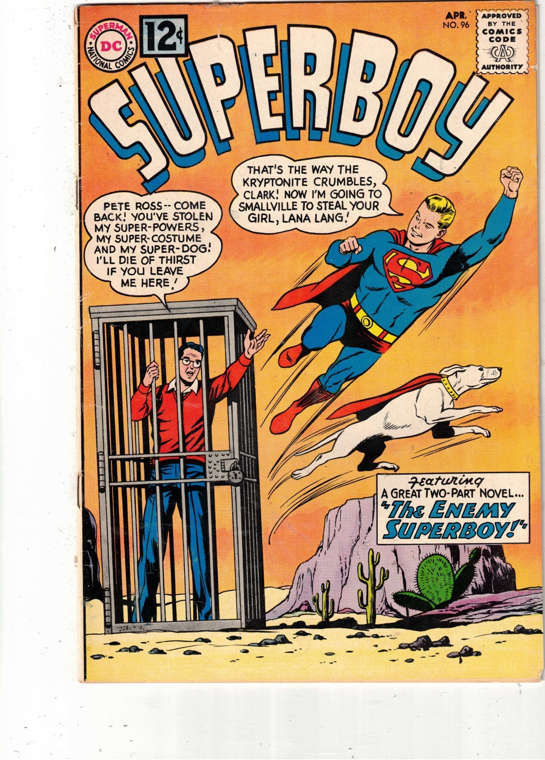 Superboy #96 1962 FN/VF PRICE DROP! Pete Ross Enemy Boy Of Steel Lex ...