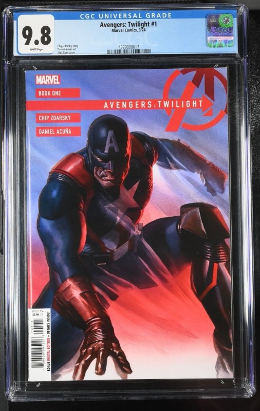 Avengers Twilight #1 CGC 9.8 IN HAND 1st Iron Man Red Alex Ross Cover A ...