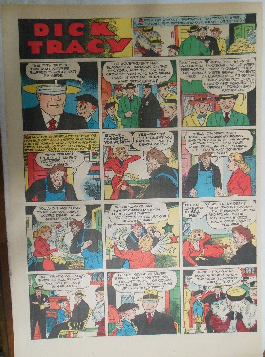 Dick Tracy Sunday Page by Chester Gould from 11/13/1938 Large Full Page ...