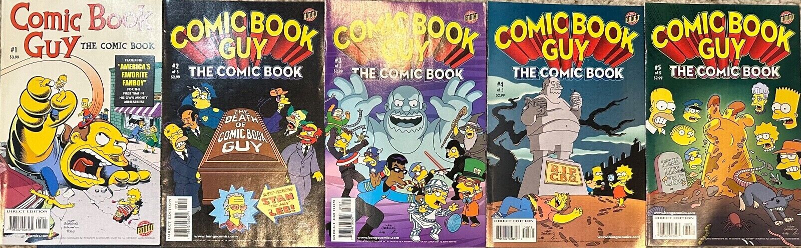 (2007) Matt Groening Simpsons Comic Book GUY #1-5 Complete Set! Rare! 1 ...