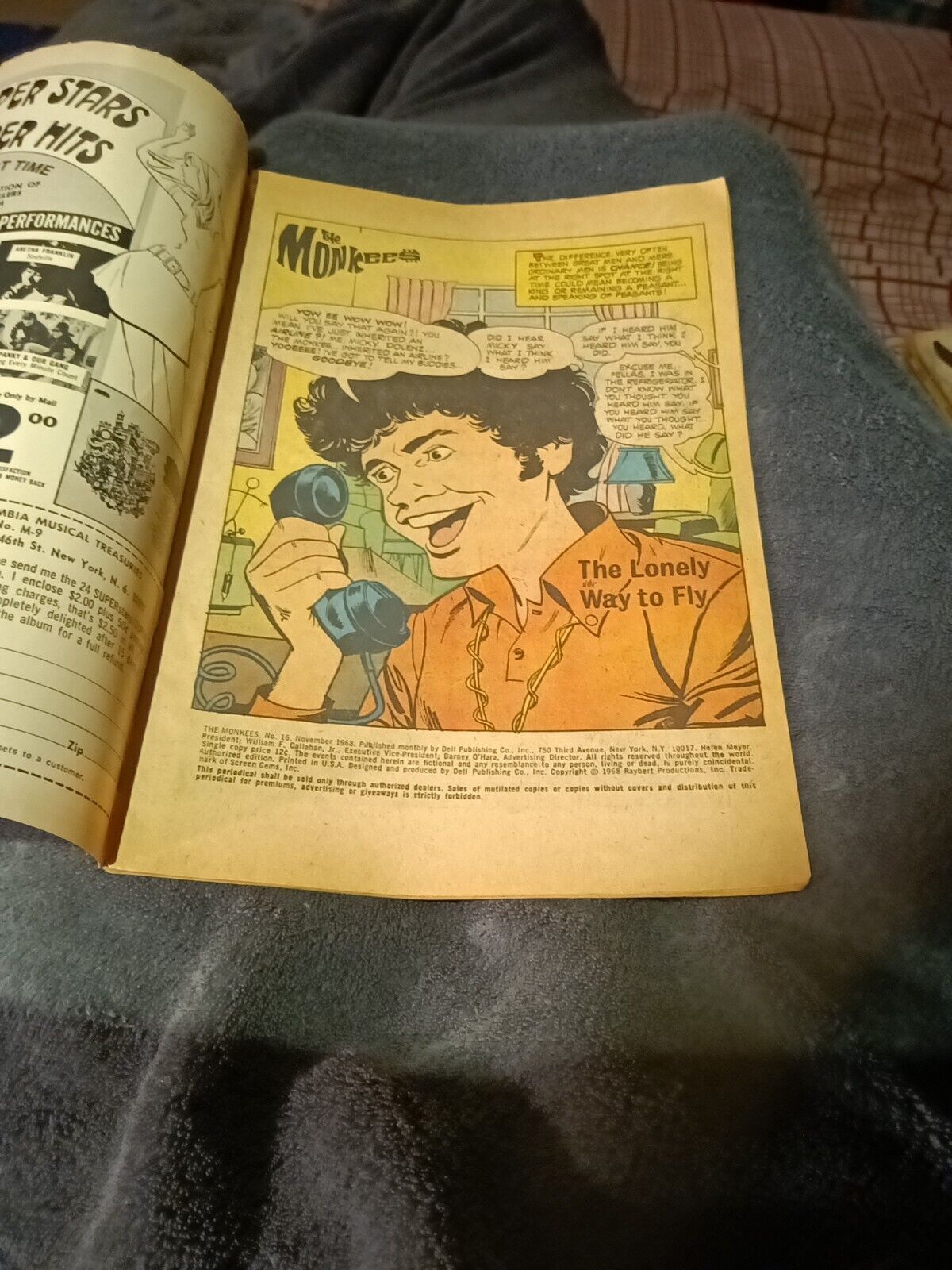 The Monkees #16 comics 1968 Dell TV show David Jones photo cover low ...