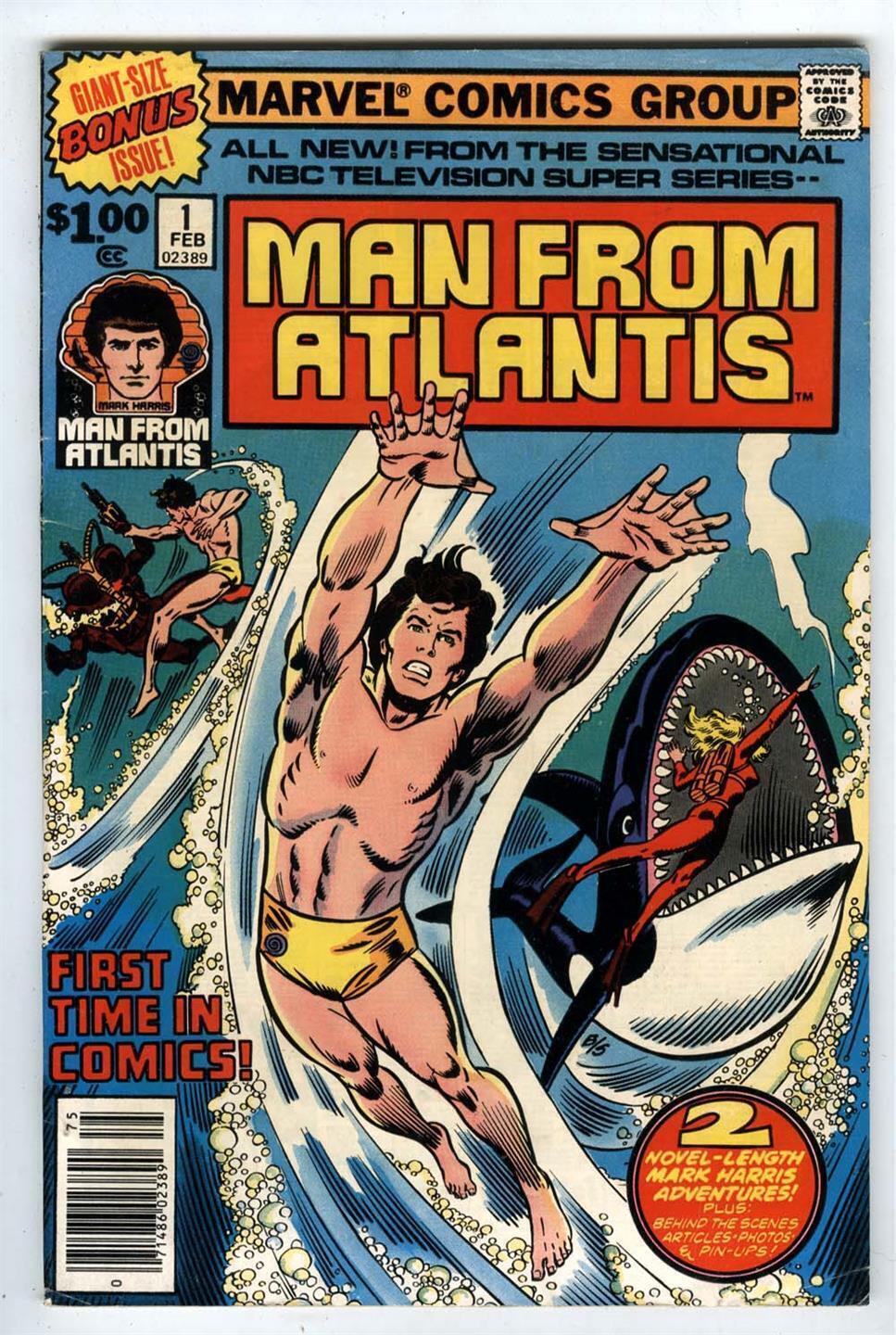 Man from Atlantis 1 1978 Giant-Size $1 TV Bronze Age Marvel Patrick ...