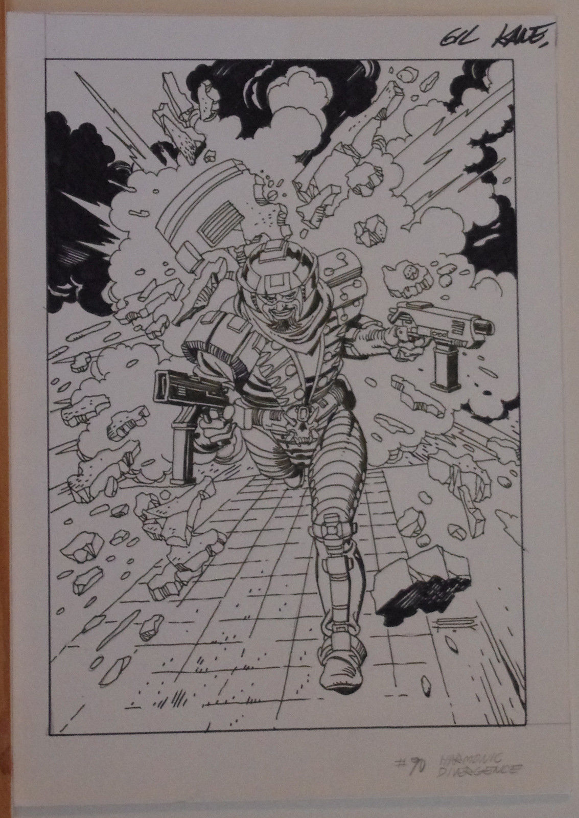 GIL KANE original card art, FLEER SKELETON WARRIORS #90, 9x13, 1995 ...