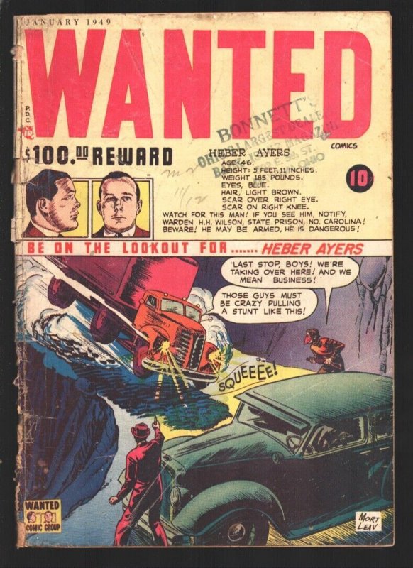Wanted #17 1949-Toytown-"The Devil Bat" - horror story-Violent Pre-code ...